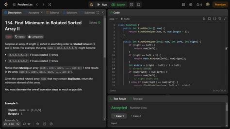 Resolved Leetcode Problem Find Minimum In Rotated Sorted Array Ii Sagar Kumar Posted On The
