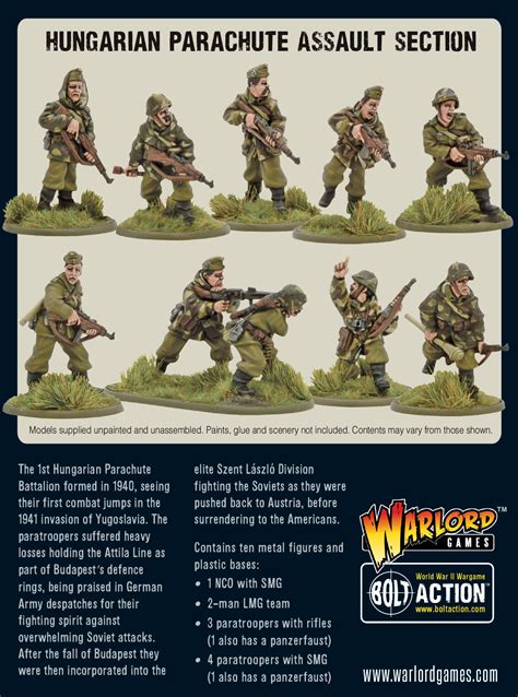 New Hungarian Parachute Assault Section Warlord Games