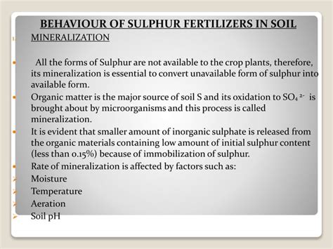 Sulfur Fertilizer Source And Forms Pptx Gardening Home And Garden