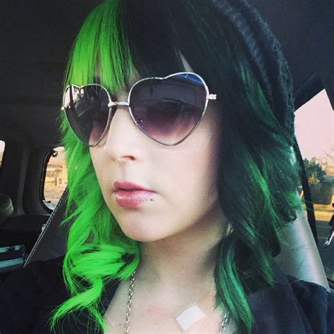 Lime Green And Black Hair