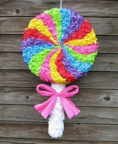 Pin De Katie Rose En Candyland Party Piñata Casera Piñatas Para