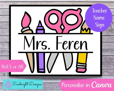 Teacher Name Sign Back To Babe Printable Teacher Resources
