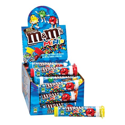 Mandms Mini Milk Chocolate Mandms 1 77 Oz Tube Nassau Candy