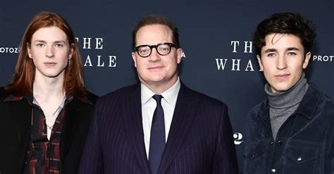 Brendan Fraser And Sons Holden Leland At The Whale Screening