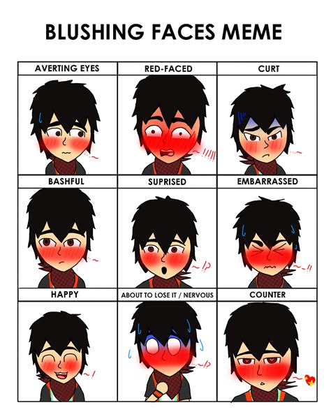 Blushing Faces Meme By Luisthebrawler On Deviantart