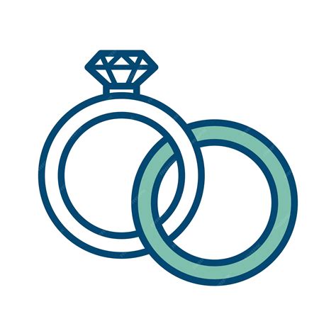 Premium Vector Wedding Ring Icon Vector Design Template In White