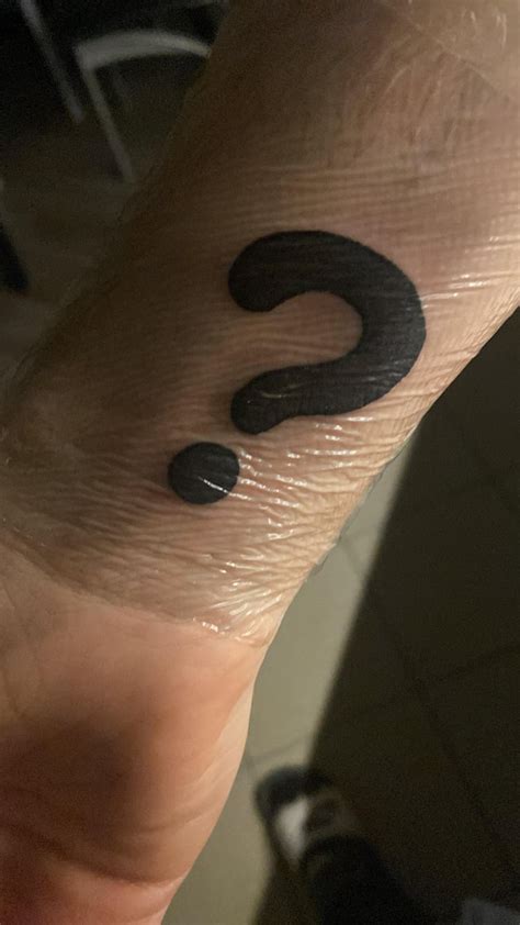 Question Mark Tattoo What Does Question Mark Tattoo Mean