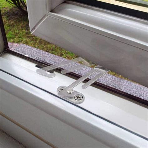 Ounona 6pcs Stainless Steel Window Limiter For Sliding Casement Safety Lock Fittings Silver