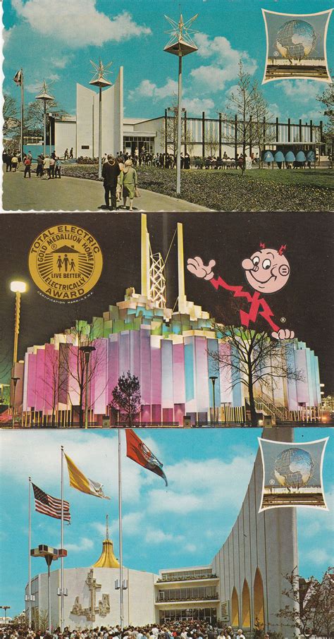 1964 New York Worlds Fair Vintage Postcards Lot Of 10 Cards Nywf