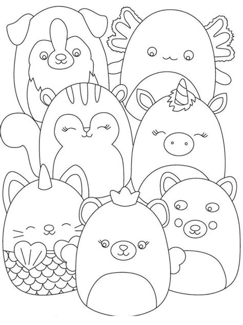 Kawaii Coloring Pages Mamegoma Squishies 2025