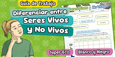 Ficha De Actividad Clasificación De Seres Vivos Y No Vivos