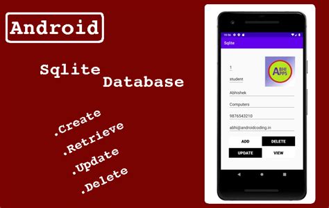 Android Sqlite Database Tutorial Crud Operations Blob