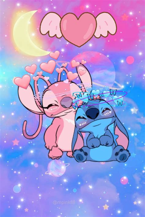 Cute Aesthetic Stitch And Angel Wallpapers For Phone Laptop