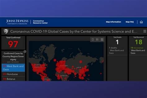 John Hopkins Removes Palestine From Coronavirus Map Tracker Draws