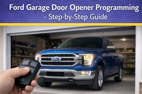 Ford Garage Door Opener Programming Step By Step Guide Techsolving