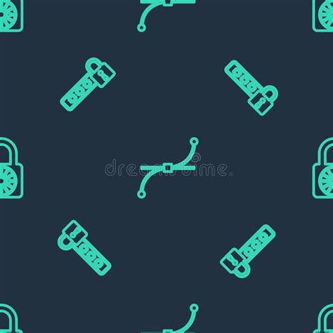 Set Line Bezier Curve Password Protection And Safe Combination Lock