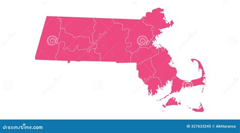 Massachusetts Administrative Map Counties Map Of Massachusetts Blank Map Empty Map Of