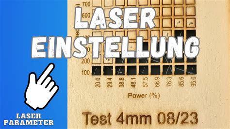 Laser Test Parameter Einstellung Lasergravierer Youtube