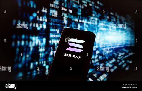 The Solana Cryptocurrency Logo Is Seen In This Illustration Photo Taken
