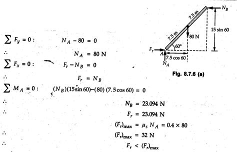 Solved Example And Practice Problems Ladder Friction