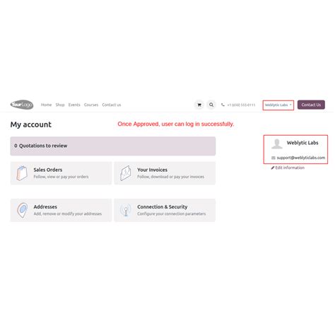 User Approval App For Odoo Control Portal Access