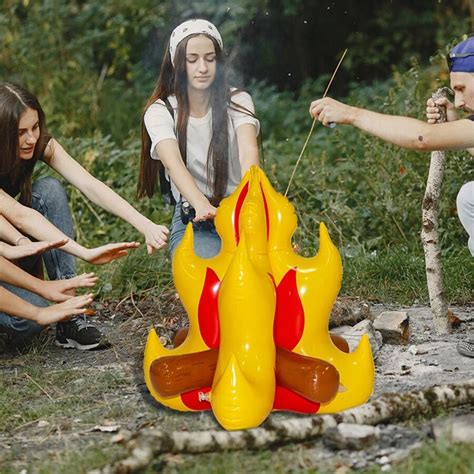 Pvc Inflatable Fire Flame Party Activity Simulation Bonfire Fire Prop Inflatable Fire Toy