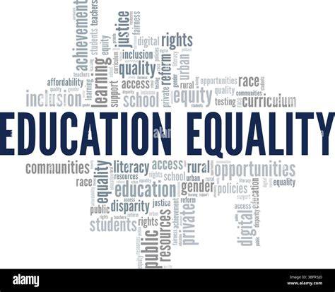 Education Equality Word Cloud Conceptual Design Isolated On White