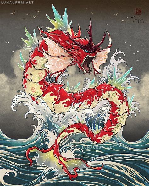 Shinyred Gyarados Pokemon Tattoo Pokemon Art Pokemon