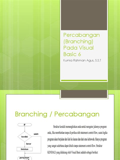 Struktur Kontrol Percabangan Branching Pdf