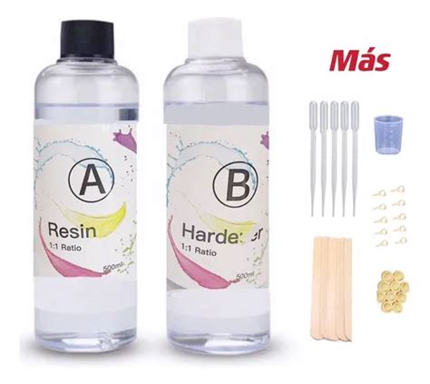 Resina Epóxica Cristal 1kg 11 Mas 31 Accesorias Cuotas Sin Interés