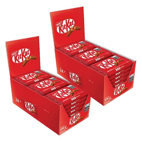 Chocolate Kit Kat Ao Leite 41 5g Nestle 2 Caixa 48 Unidades Shopee Brasil
