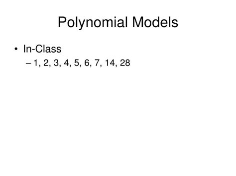 Ppt Polynomial Models Powerpoint Presentation Free Download Id5766515
