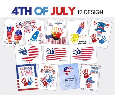 Bundle Easy Handprint Craft For Independence Day Happy 4th Of July