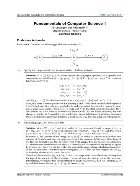 06 Exercises Solutions Pdf Mathematical Logic Mathematics