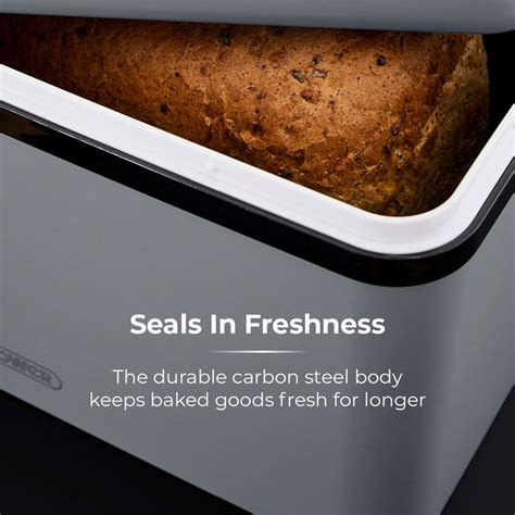 Tower Sera Grey Bread Bin Homebase