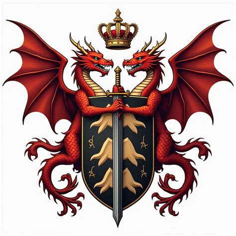 Dragon Coat Of Arms Template