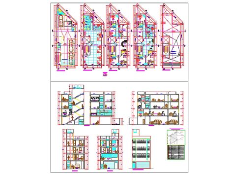 Edificio De Oficinas En Dwg 424 Mb Librería Cad