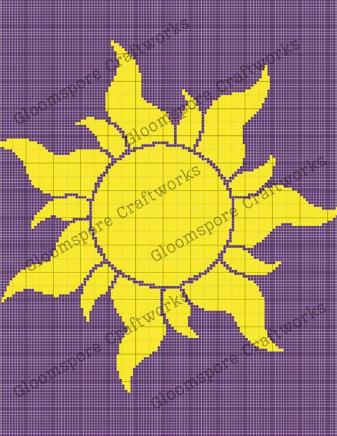 Tangled Sun Crochet Pattern Crochet C2c Pattern Crochet Blanket Graphgan Pattern Etsy