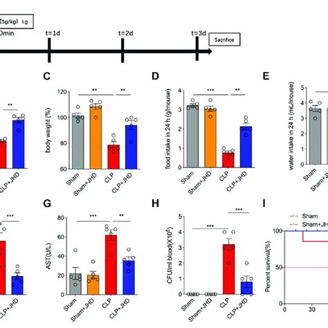 Jhd Attenuated Symptoms Of Clp Induced Sepsis In Mice A Flow Chart Download Scientific