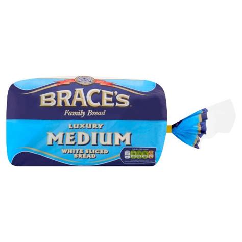 Braces Medium White Sliced Bread 800g A B Snell And Son