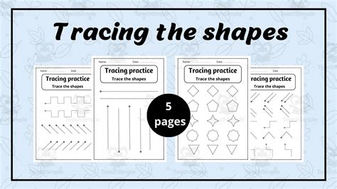 Shape Tracing Sheets Basic Shapes Tracing Trace Lines And Shapes