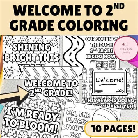 Welcome To 2nd Grade Coloring Pages Back To School Activity Craft 10