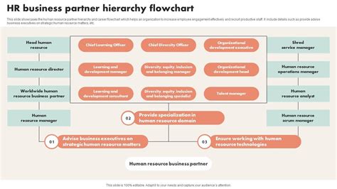 Hr Business Partner Hierarchy Flowchart Ppt Sample