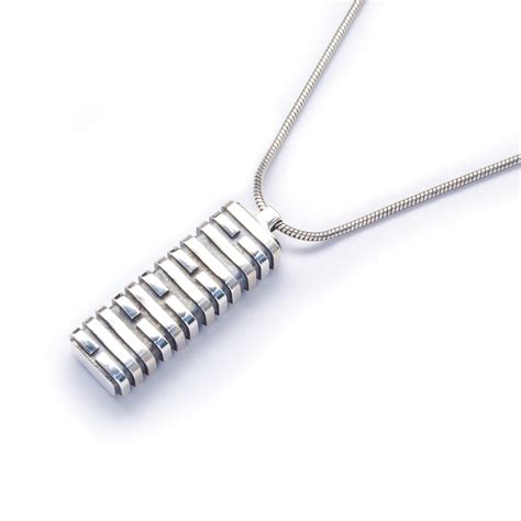 Sterling Silver Pendant With Snake Chain Nova Collection Jewelry