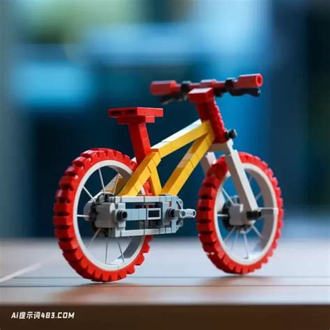 自行车的微型3d体素艺术prompt模版 Ai提示词