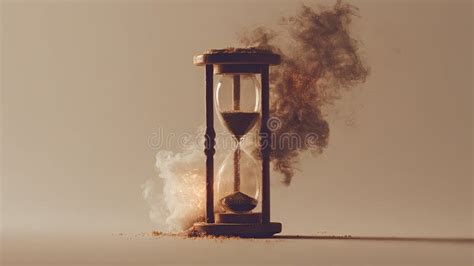 Hourglass With Flowing Sand And Smoke Effect Stock Image Image Of