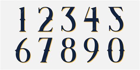 Different Number Styles Font