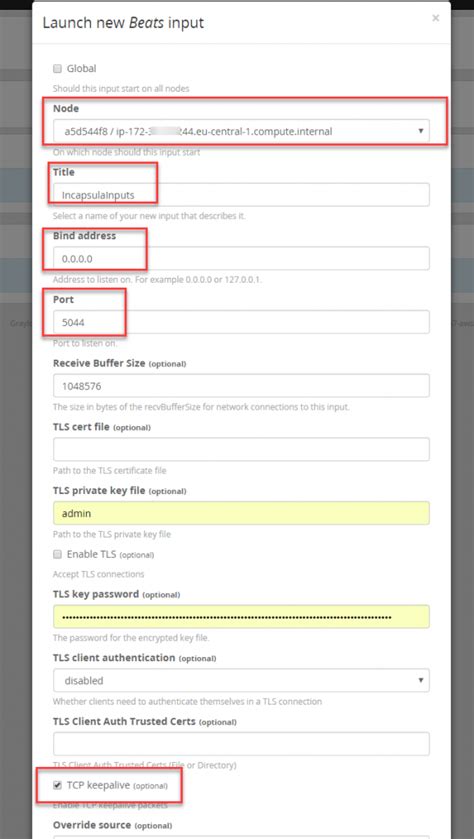 The Tls Details Are Not Mandatory At This Stage As We Will Work With Unencrypted Siem Logs For