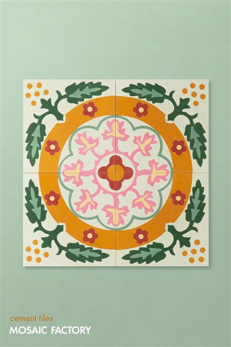 Intricate Colourful Floral Patterned Cement Tiles Mosaic Factory