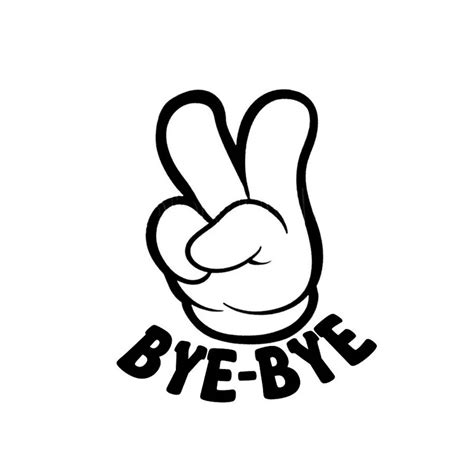 115x139cm Funny Bye Bye Vinyl Decal Blacksilver Car Sticker Car